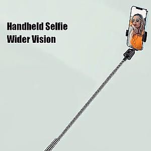 Selfie Stick Retractable Selfie Stick Smartphone Tripod All in One Mobile Phone Tripod with Wireless Remote Shutter (Pink)