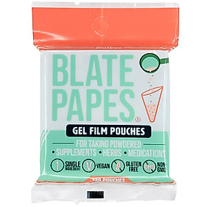 Blate Papes Edible Film Pouches, 120 Count | Gel Film Bags for Taking Herbs and Supplements