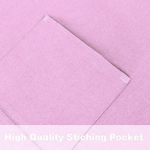 TopTie Kids Apron and Chef Hat Set, Adjustable Cotton Child Cooking Kitchen Apron, S-XXL-light pink-S