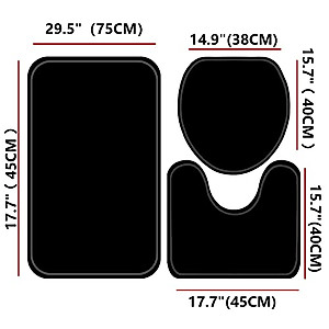 4 Piece Shower Curtain Sets,Shower Curtain+Rectangular Carpet+U-Shaped footpads+O-Shape Toilet seat Covers (Shower Curtain 4 Piece Set)