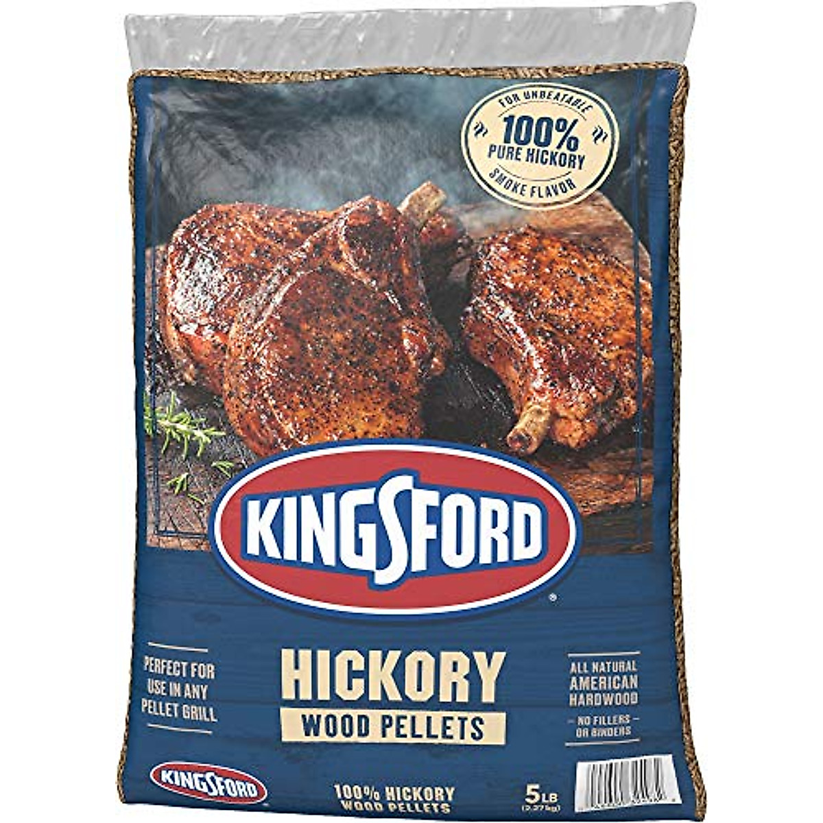 Kingsford 100% Hickory Wood Pellets, BBQ Pellets for Grilling – 5 Pounds (Package May Vary)