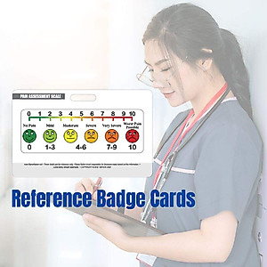 Essential CNA/MA/Tech Horizontal Reference 7 Badge Card Set - Perfect for Technicians, Medical Assistants and Certified Nursing Assistants!