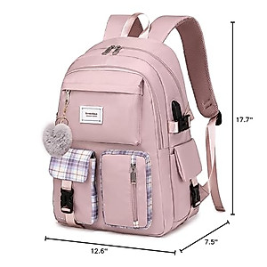 Acmebon Girl Roomy Fashion Laptop Backpack Casual Daily Backpack for Women Purple