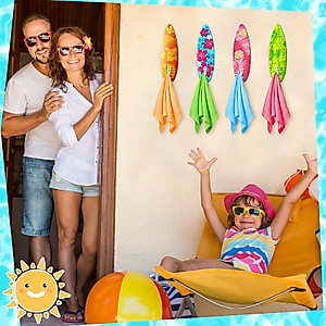 Sintuff 4 Pcs Pool Towel Hooks Wooden Ornament Hooks Hawaii Decorative Wall Hooks Towel Rack Hangers for Beach Swimming Pool Bathroom Bedroom Decoration (Hawaii Style)