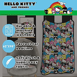 Franco Collectibles Hello Kitty & Friends Bedding Super Soft Cozy Blanket, 62 in x 90 in, (Officially Licensed Product)