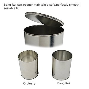 BangRui Smooth Soft Edge Electric Can Opener with One-Button Start and One-Button Manual Stop (Red)
