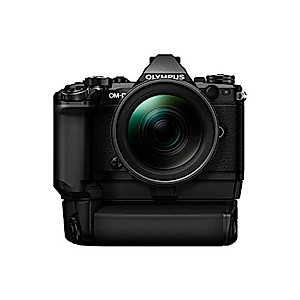 Olympus OM-D E-M5 Mark II Kit, Micro Four Thirds System Camera + M.Zuiko 12-40 mm PRO Universal Zoom + Power Battery Holder & Battery Black