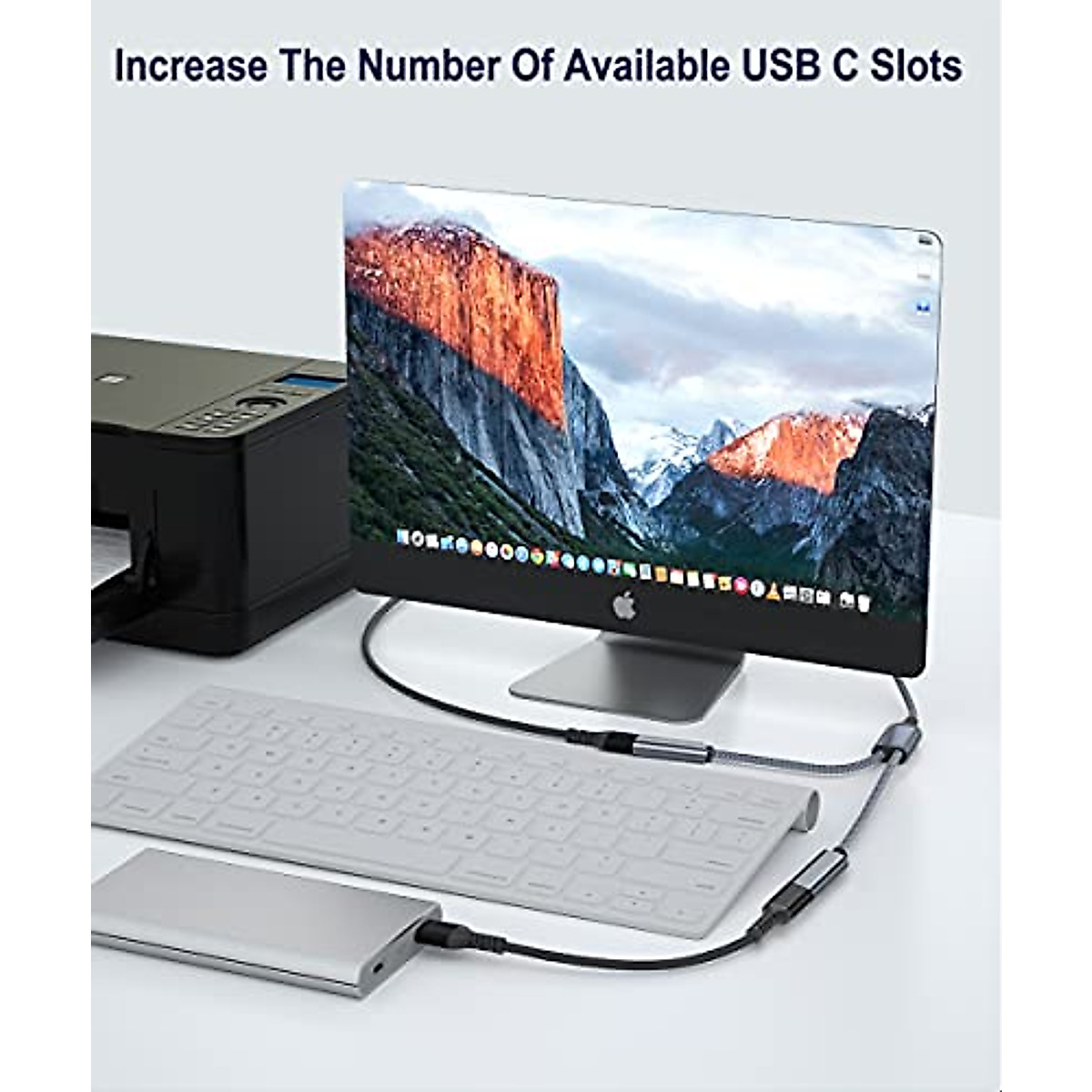 Elebase USB Male to Double USB C Female Adapter,Type A Charger Cable Dual Two 2 Splitter for MagSafe,Apple Watch iWatch Series 7,AirPods,iPhone 11 12 13 Pro 14 Max,SE,iPad 8 9 10 Air 4 5 Mini 6