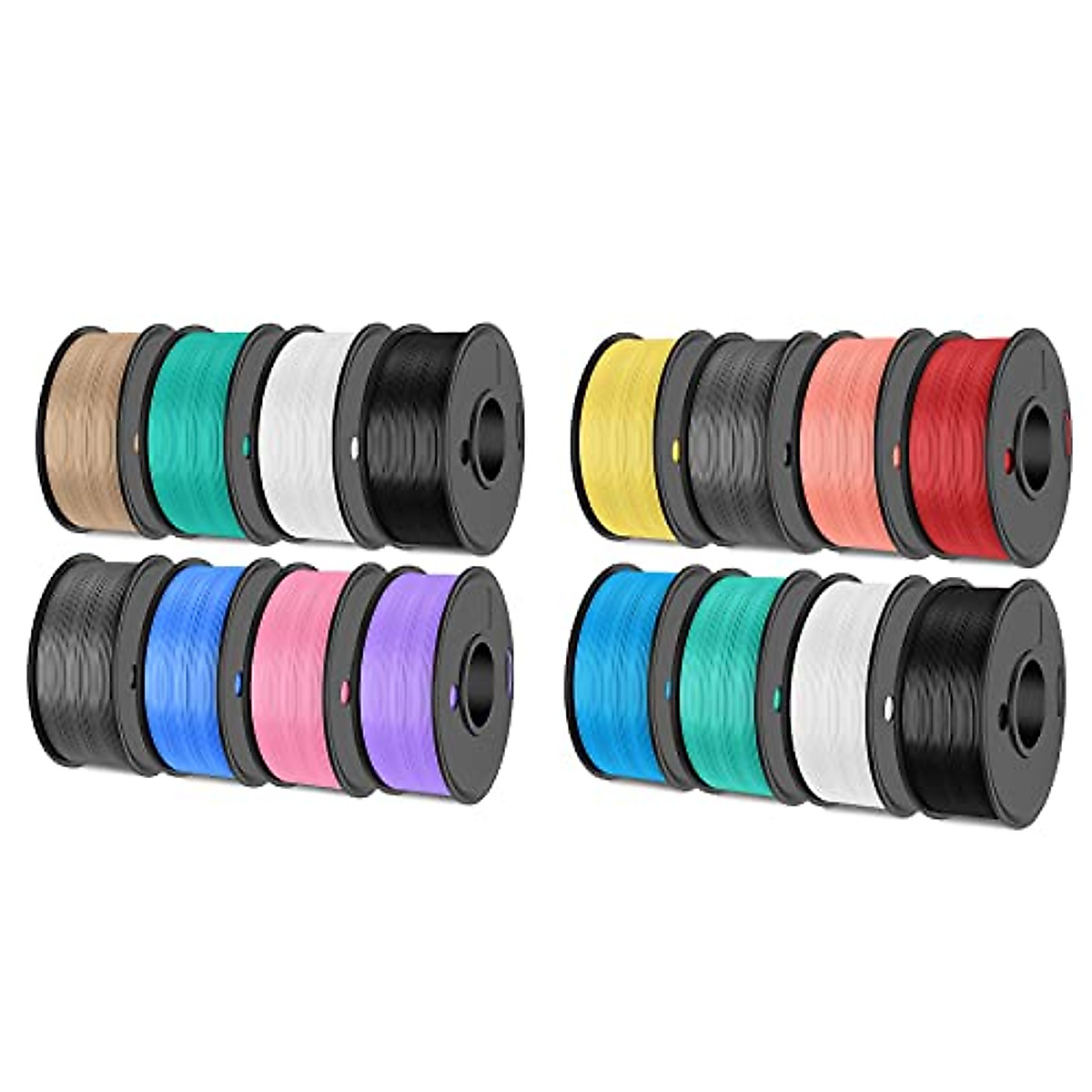 SUNLU 3D Printer Filament Bundle, SUNLU PLAMETA & PLA+ Filament 1.75mm, 100% Neatly Wound PLAMETA 2KG+PLA Plus 2KG, 0.25kg Spool, 16 Packs