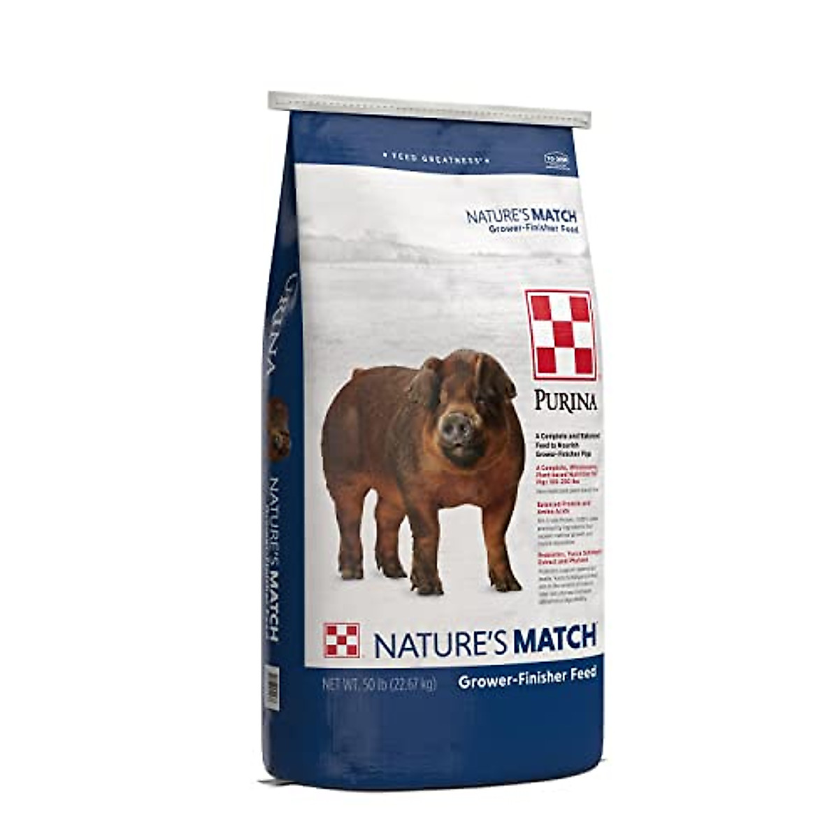 Purina | Nature's Match Grower-Finisher Pig Feed | 50 Pound (50 LB) Bag