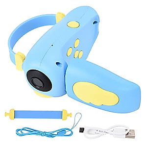 Shanrya HD Digital Camera, Gentle 400mAh Battery 100° Viewing Angle Children Digital Camera for Boys for Toy for Girls for Gift(Blue)