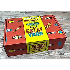 RETRO CANDY YUM 1963 Candy Birthday Box - Celebrate Your Loved One's 61st Birthday with Our Candy from 1963 - Candy from the 60s to Take a Trip Down Memory Lane - 1960s Nostalgia Gifts