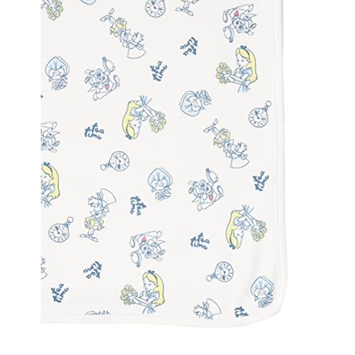 Amazon Essentials Disney | Marvel | Star Wars | Princess Girls' Swaddle Blankets, Pack of 3, 3-pack Alice Tea Party, One Size