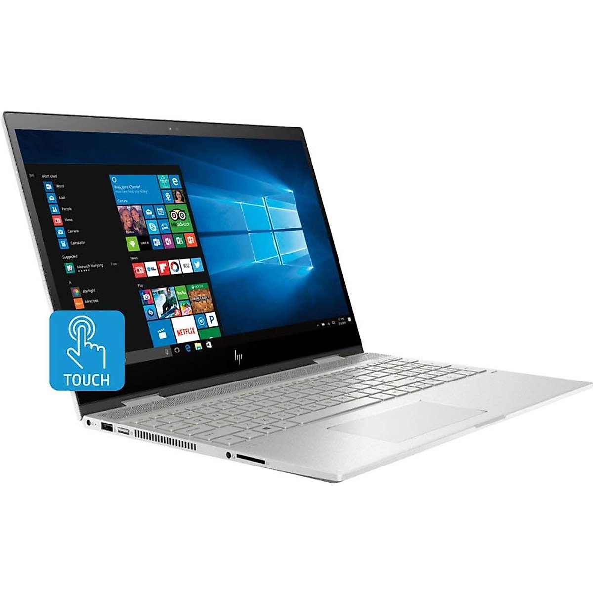 HP Envy X360 2-in-1 2019 Premium 15.6 FHD Touchscreen Laptop Computer, 4-Core Intel Core i7-8550U 1.8GHz, 32GB RAM, 1TB SSD, Backlit Keyboard, Wi-Fi, Bluetooth, Webcam, HDMI, USB-C, Windows 10