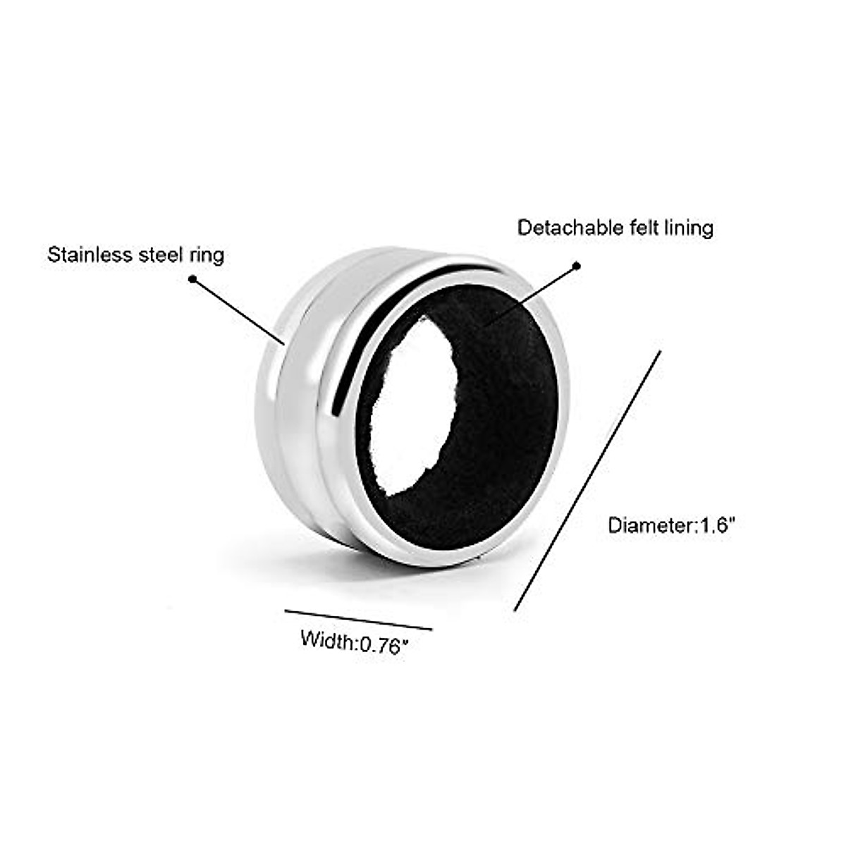 Sunnyac® Pack of 4 Kitchen Stainless Steel Wine Bottle Collars, Durable Wine Drip Ring,1.6 inch (Black Wave)