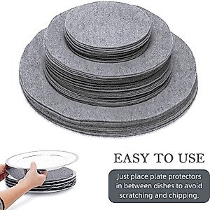 100 pcs set of Plate Protectors, and 4 Different Size, Plate Separators Pads China Storage Dividers Protectors Dish Protectors Pads for Protecting and Stacking Your Cookware. washing instructions.