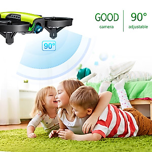 Loolinn | Drones for Kids Gift with Camera - Mini Drone with 90° Adjustable Camera, Safe for Kids, Photos and Videos, Includes three batteries (Gift for Kids)