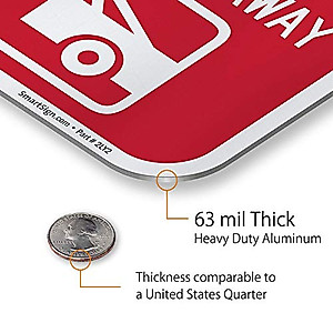 SmartSign - K-8727-EG-12x18 "Reserved Parking For Tenants, Unauthorized Vehicles Towed" Sign | 12" x 18" 3M Engineer Grade Reflective Aluminum Red on White