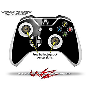 WraptorSkinz Decal Vinyl Skin Wrap Compatible with Xbox One S Console and Controllers - Solids Collection Color Black