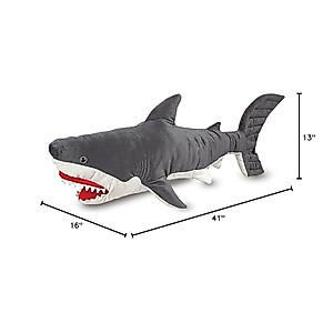 Melissa & Doug Giant Shark - Lifelike Stuffed Animal (over 3 feet long)