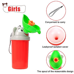Emoly Portable Baby Child Potty Urinal Emergency Urinal Toilet for Camping Car Travel and Kid Potty Pee Training (Girls)