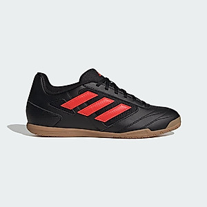adidas Men's Super Sala 2 Sneaker, Core Black/Bold Orange/Gum, 10.5