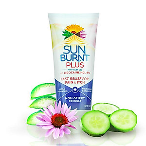 Sunburnt Plus After-Sun Gel with Lidocaine, 4 Ounce