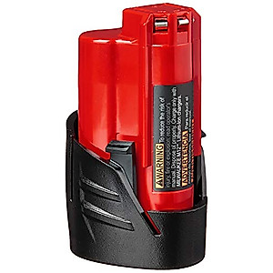 Milwaukee 48-11-2401 Genuine OEM M12 REDLITHIUM 12 Volt 1.5 Amp Compact Lithium Ion Battery with Overload Protection for Cordless Power Tools