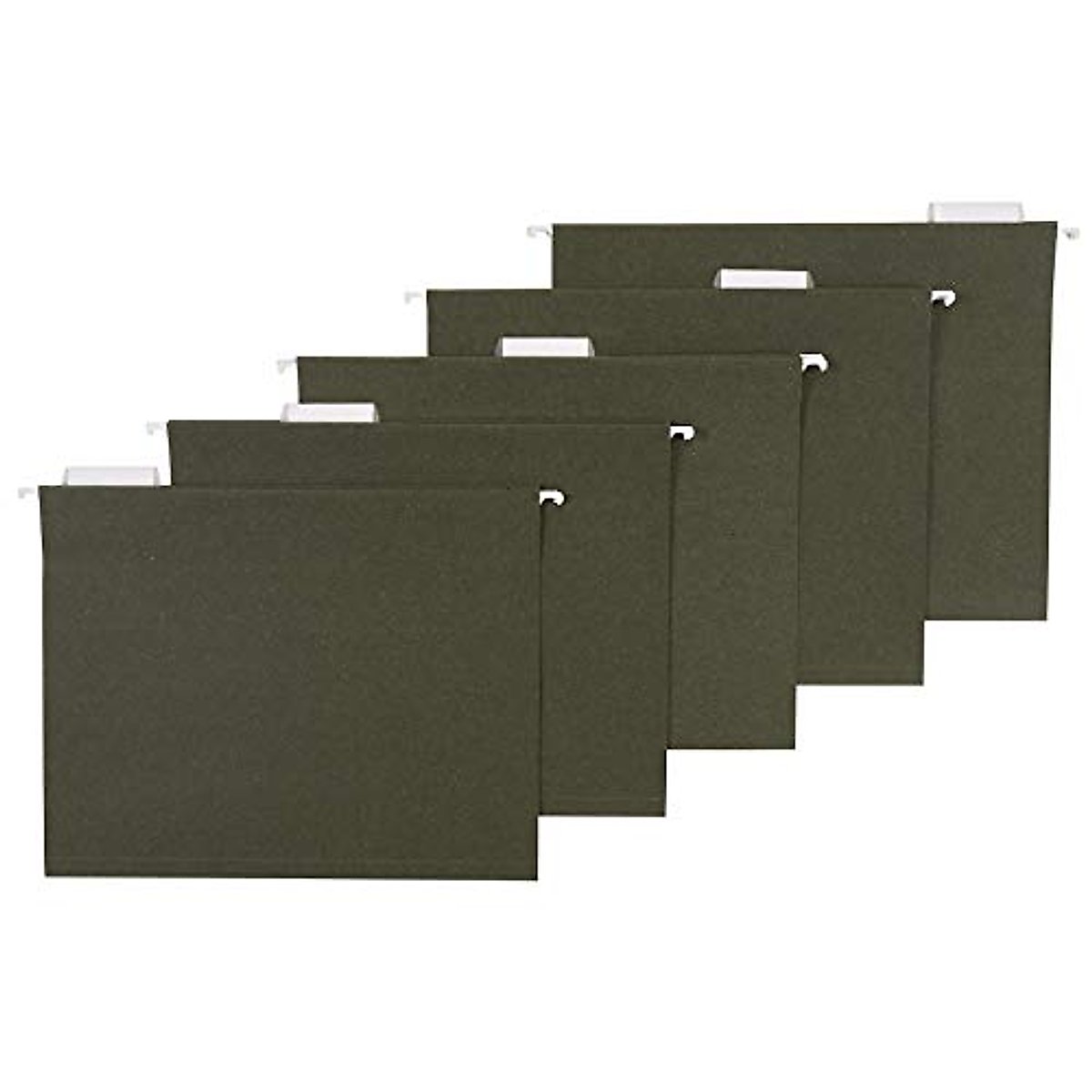 Amazon Basics Hanging File Folders, Standard Green,1/5-Cut Tabs, Letter Size, 50 Count per box
