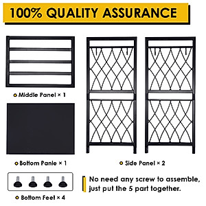 MYFIREPLACEDIRECT Firewood Rack, Heavy Duty Steel, 13" X 18" X 30.5", Black