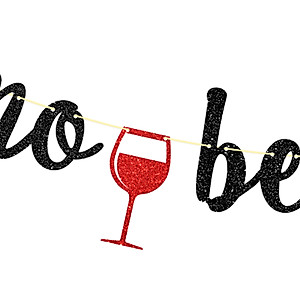 Dill-Dall Vino Before Vows Banner, Bridal Shower Banner, Bridal Shower/Bachelorette Wine Winery Party Decorations (Black)