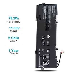KB06XL 902499-855 902499-856 Battery for HP Spectre X360 Convertible 15-BL1XX 15-BL0XX 15-BL012DX 15-BL112DX 15T-BL000 15T-BL100 15-BL002XX 15-BL075NR 15-BL062NR Z4Z35UA Z4Z38UA 902401-2C1 79.2Wh