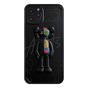 DOWINTIGER Cool iPhone 11 Pro Max Case for Boys Men, Kawaii 3D Cartoon Street Fashion Shockproof Protection TPU and IMD Protective Designer Case for iPhone 11 Pro Max - Black