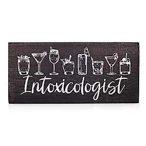 Intoxicologist- Bar Decor - Funny Bar Signs and Accessories for Man Cave Decor or Home Wall Art