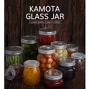 KAMOTA Glass Jars, 40 PACK 6 oz Clear Yogurt Jars With PE Lids, Glass Pudding Jars Yogurt Jars Ideal for Jam, Honey, Wedding Favors, Shower Favors(200ml)