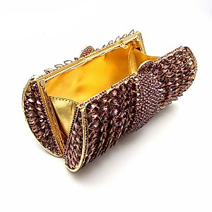 ZLXDP Colorful Rhinestones Crystal Evening Clutches Bag Wedding Dress Bridal Diamond Chains Shoulder Handbags Purses