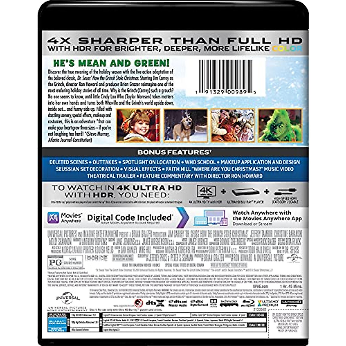 Dr. Seuss' How The Grinch Stole Christmas - Grinchmas Edition 4K Ultra HD + Blu-ray + Digital [4K UHD]