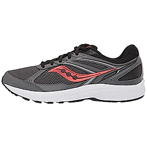 Saucony Men's Cohesion 14 Road Running Shoe, Charcoal/Flame, 11