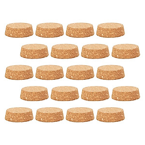 24 Pack Small Cork Lids for Jars - Wood Cork Lids for Canning, DIY Gifts, Wedding Favors - Kitchen Essential for Sealing Canning Jars
