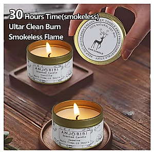 Vanilla Scented Candle Gifts for Women （2 Pack for Gold） - 2 Oz - 15 Hour Burn Time Long Lasting Candle，All Natural, Soy Candles, Soothe