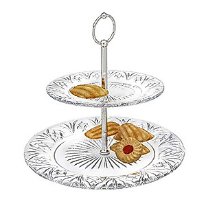 Godinger 2 Tier Platter Tray Server - Dublin Collection