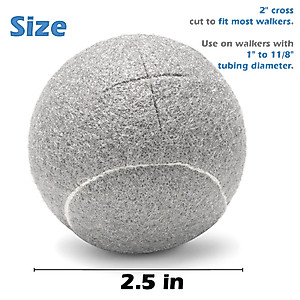 4PCS - Walker Glide Balls,Precut Walker Tennis Balls for Furniture Legs and Floor Protection,Walkers Legs Universal Precut Glide Balls,Heavy Duty Long Lasting Felt Pad Glide Coverings,Fit Most Walkers