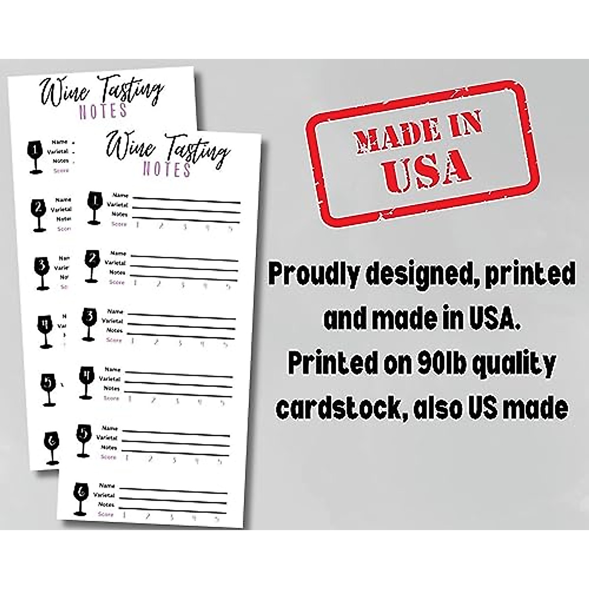 Wine tasting card scorecard for blind wine tasting party. Wine score card rating sheet for party, bachelorette party, girls night out party. Wine theme party tasting mat for wine.