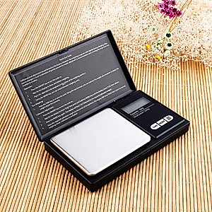 Jewelry Food Digital Pocket Scale,High Accuracy Within 200 g/0.01 gTravel Personal Nutrition Scale,Portable Silver Weed Herb Medicine Gram Weight Scale,Black