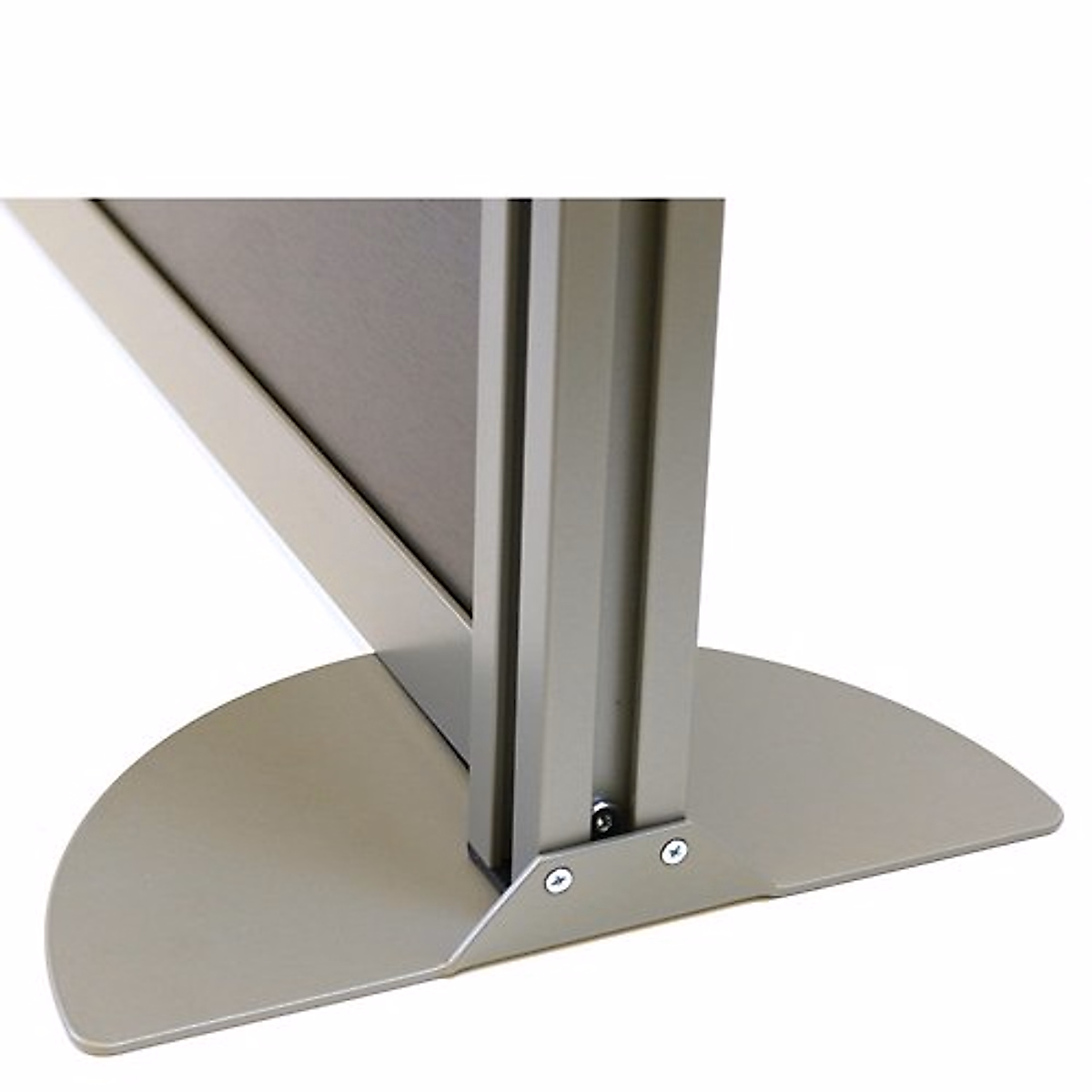 at Work 49" W x 52" H Room Divider Warm Ash Laminate and Plexiglas Inserts/Brushed Nickel Finish Aluminum and Steel Frame