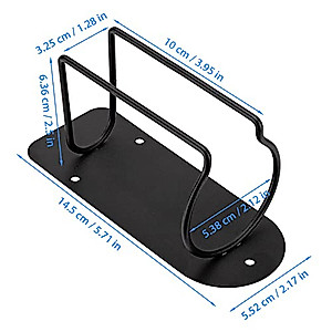 Noverlife 2 Pack Wall Mounted Hair Clipper Holder, Electric Hair Trimmer Storage Stand for Barber Tools Organizer, Black Steel Metal Rack for Hairdresser Beard Shaver Hair Trimmer Display - Black