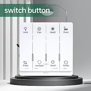 VallisCo Bathroom Exhaust Fan with Light and Heater 4 in 1 Bathroom Fan with Heater for Ventilation, Lighting, Warming, and Drying Powerful & Quiet Bathroom Fan with Light and Heater for Comfort