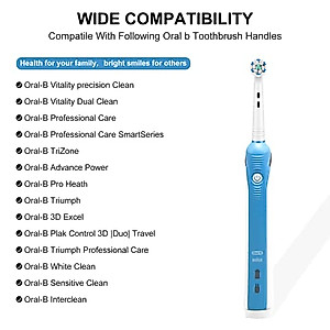 Toothbrush Heads for Oral B, 12 Pack Electric Toothbrush Replacement Heads Dupont Bristles Replacement Toothbrush Heads for Gum Health and Plaque Removal