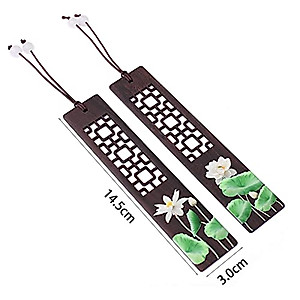 Toirxarn Handmade Wooden Bookmarks, Ideal Gifts for Women/Men/Friends/Girls/Teacher ,Birthday Present.Natural Wood,Painted Craft。