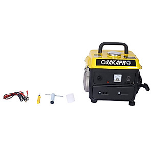 Rophefx Portable Gas Powered Generator 900W Low Noise Outdoor Little Camping Generator for Home Use, Black & Yellow